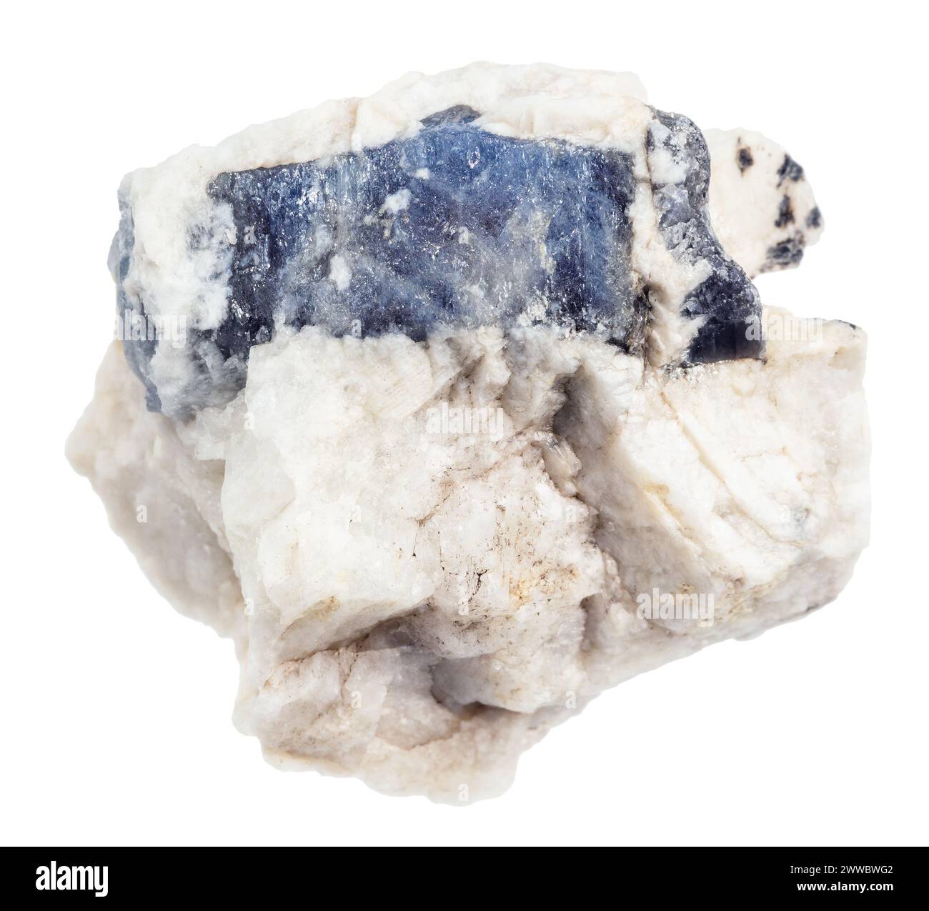 close up of sample of natural stone from geological collection - blue ...