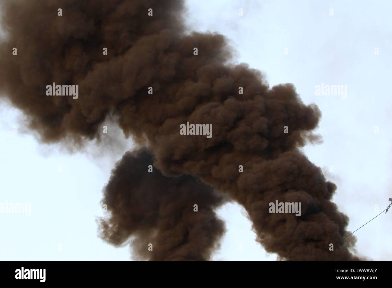 Black Smoke from a burning fire Stock Photo - Alamy