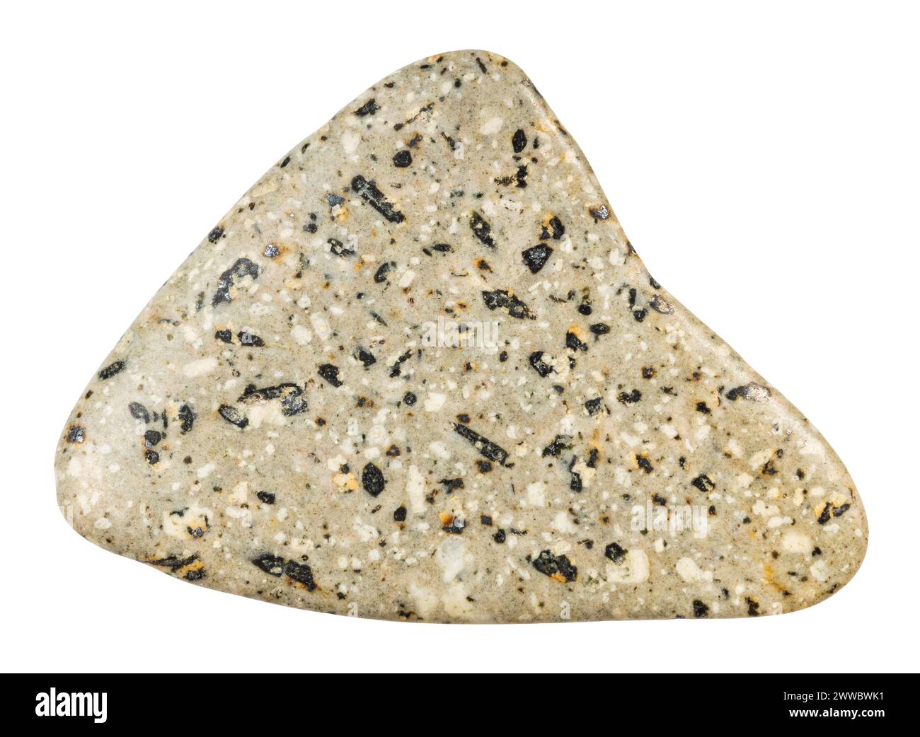 close up of sample of natural stone from geological collection ...