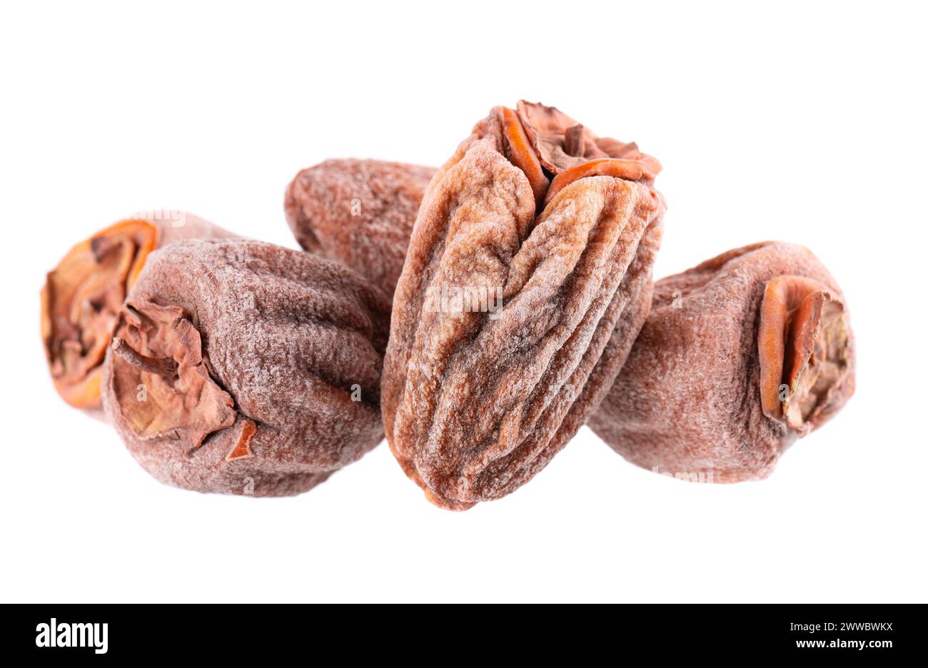 Dried persimmon isolated on white background. Dried fruit snack Stock ...