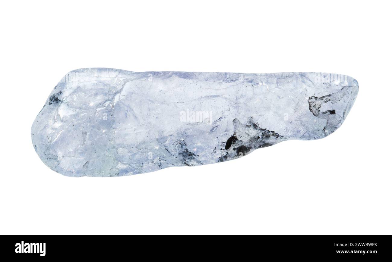 close up of sample of natural stone from geological collection - rolled ...