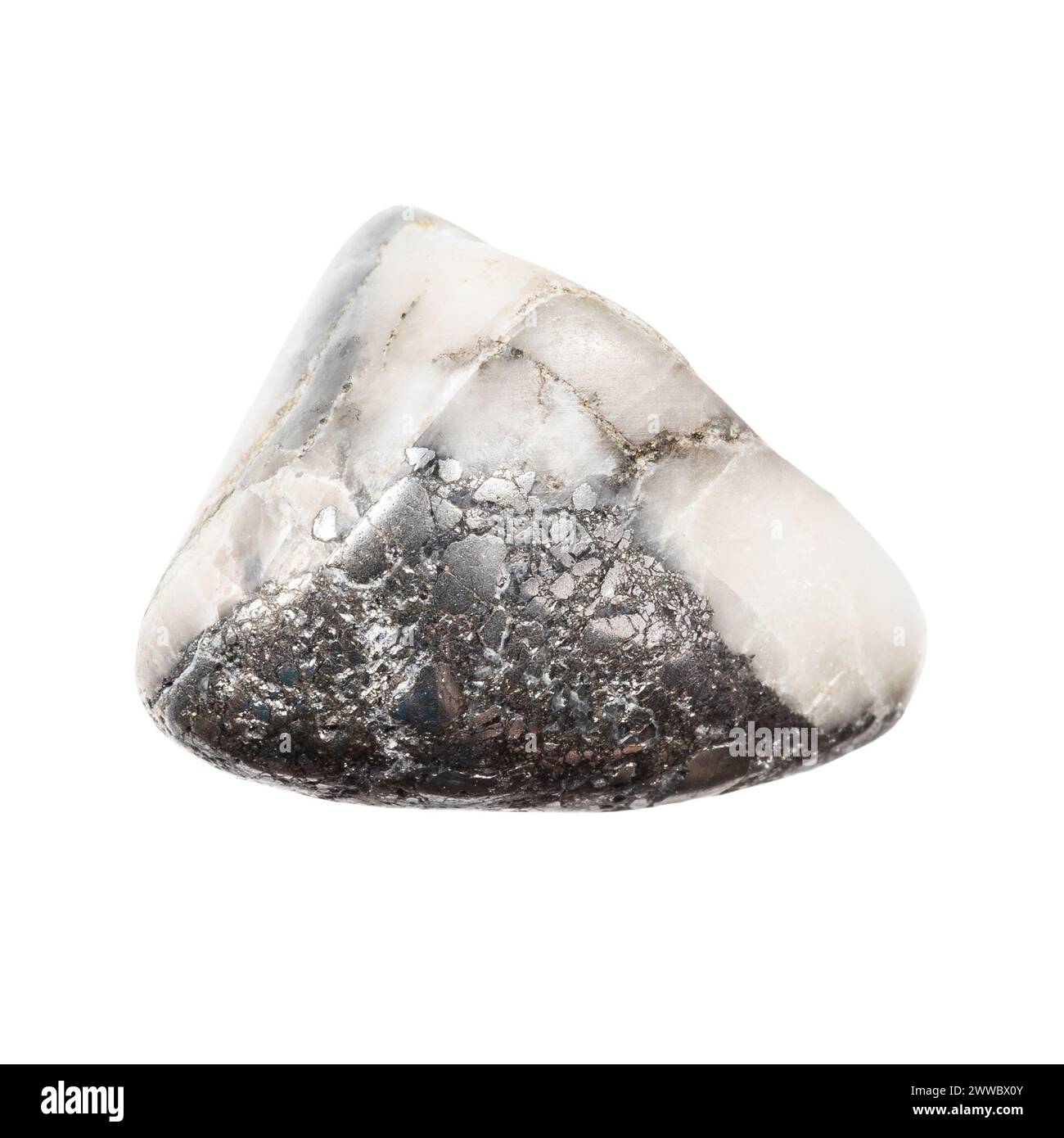 close up of sample of natural stone from geological collection ...