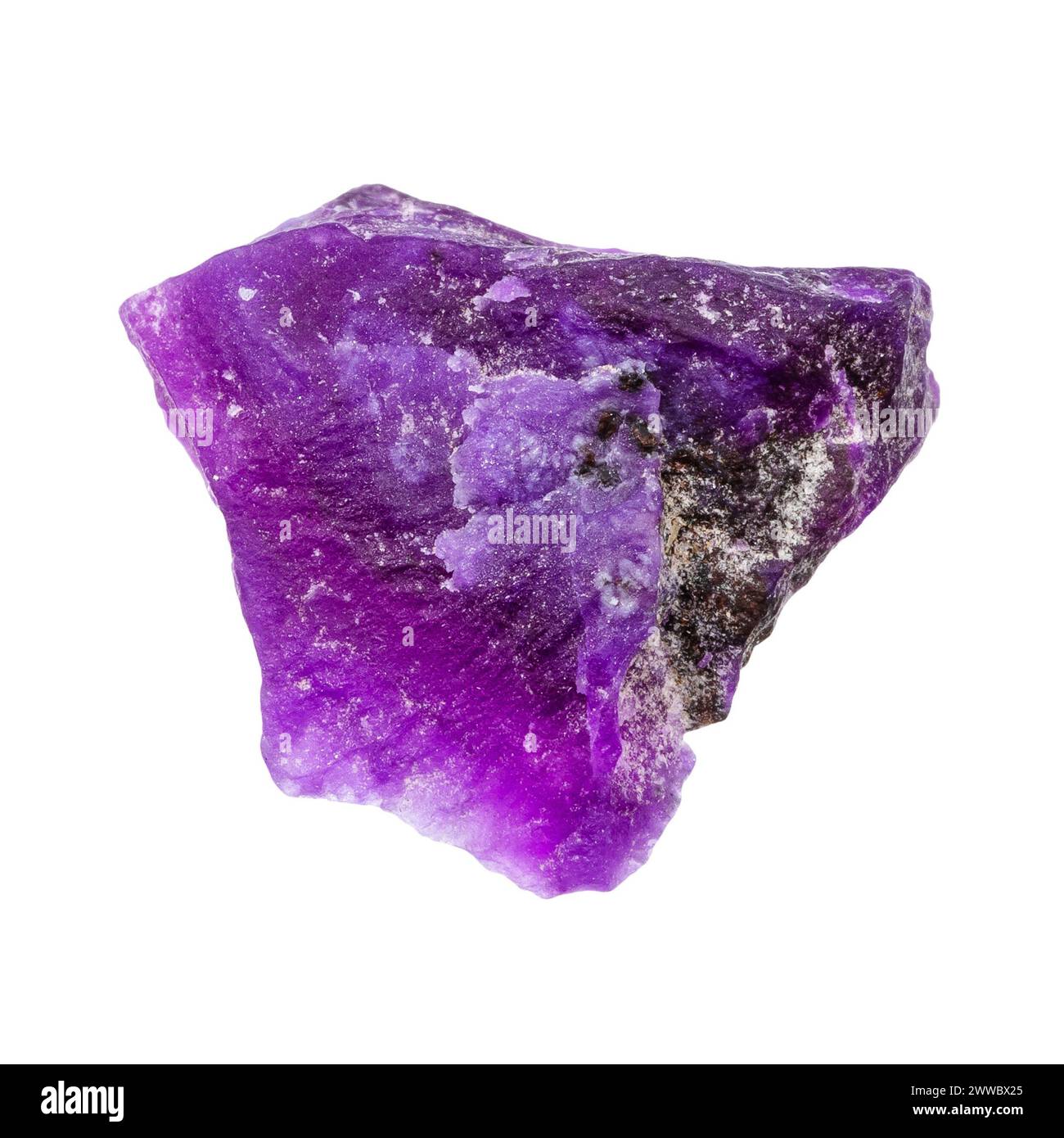 close up of sample of natural stone from geological collection - rough ...