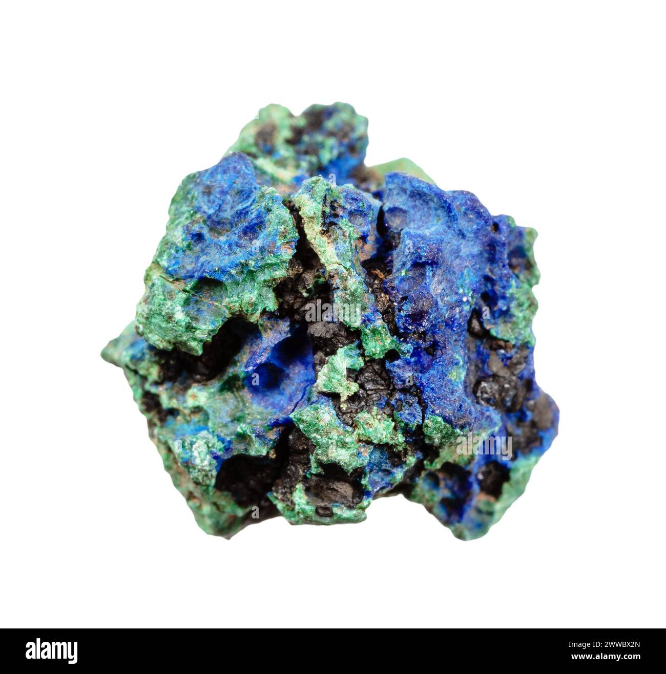 close up of sample of natural stone from geological collection - raw ...