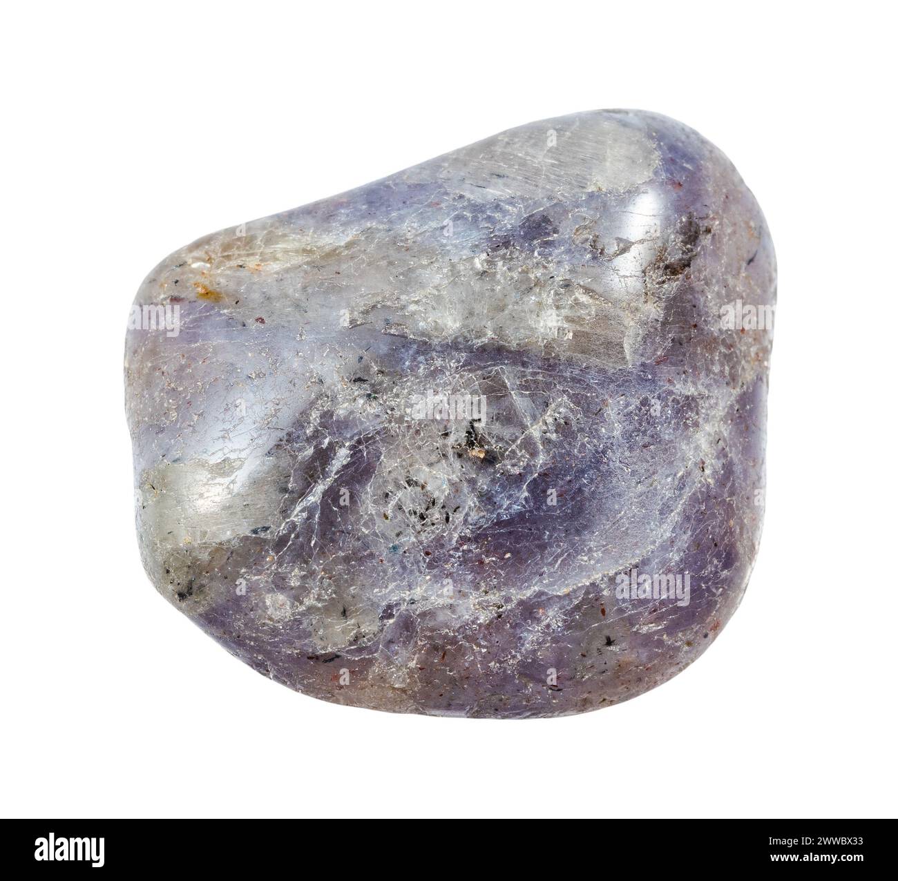 close up of sample of natural stone from geological collection ...