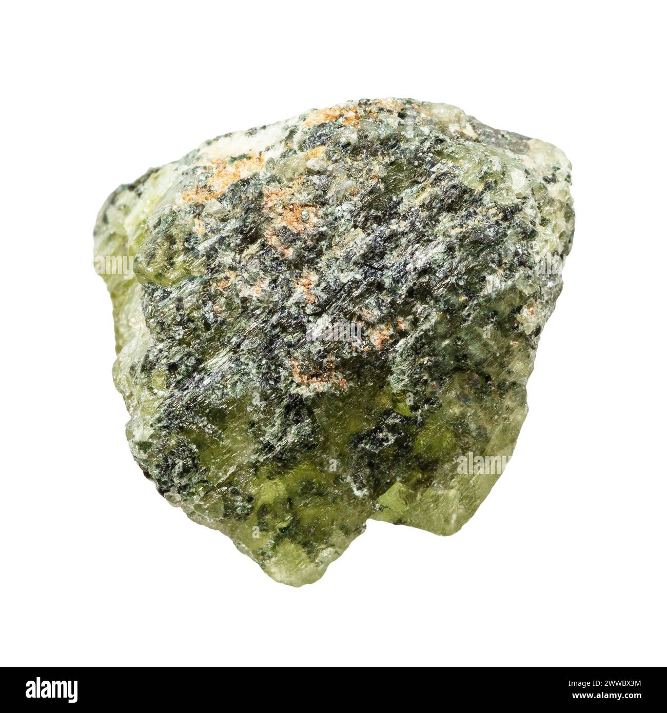 close up of sample of natural stone from geological collection ...