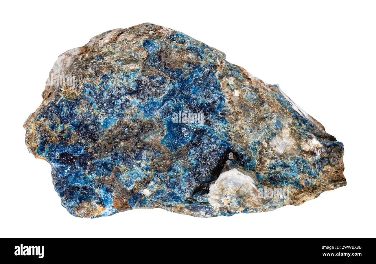 close up of sample of natural stone from geological collection ...