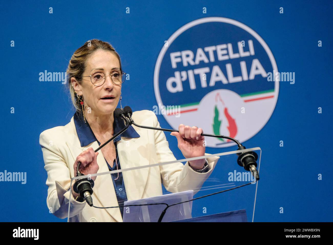 Roma, Italia. 23rd Mar, 2024. Arianna Meloni al congresso della ...