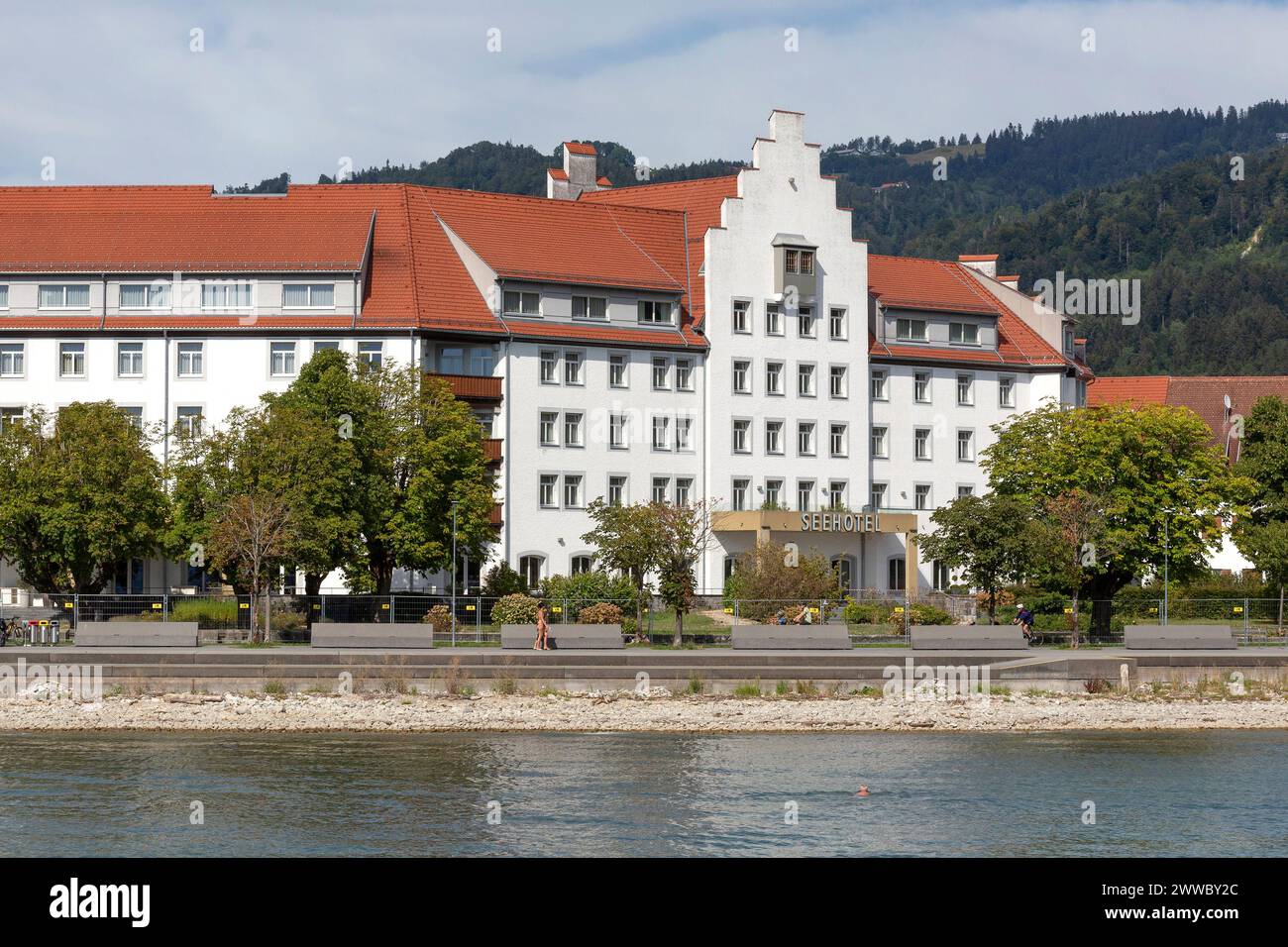 Seehotel Am Kaiserstrand, Lochau In Vorarlberg, Austria Stock Photo - Alamy