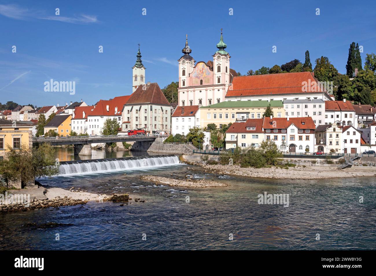 City Of Steyr At The Confluence Of The Rivers Enns And Steyr With St ...