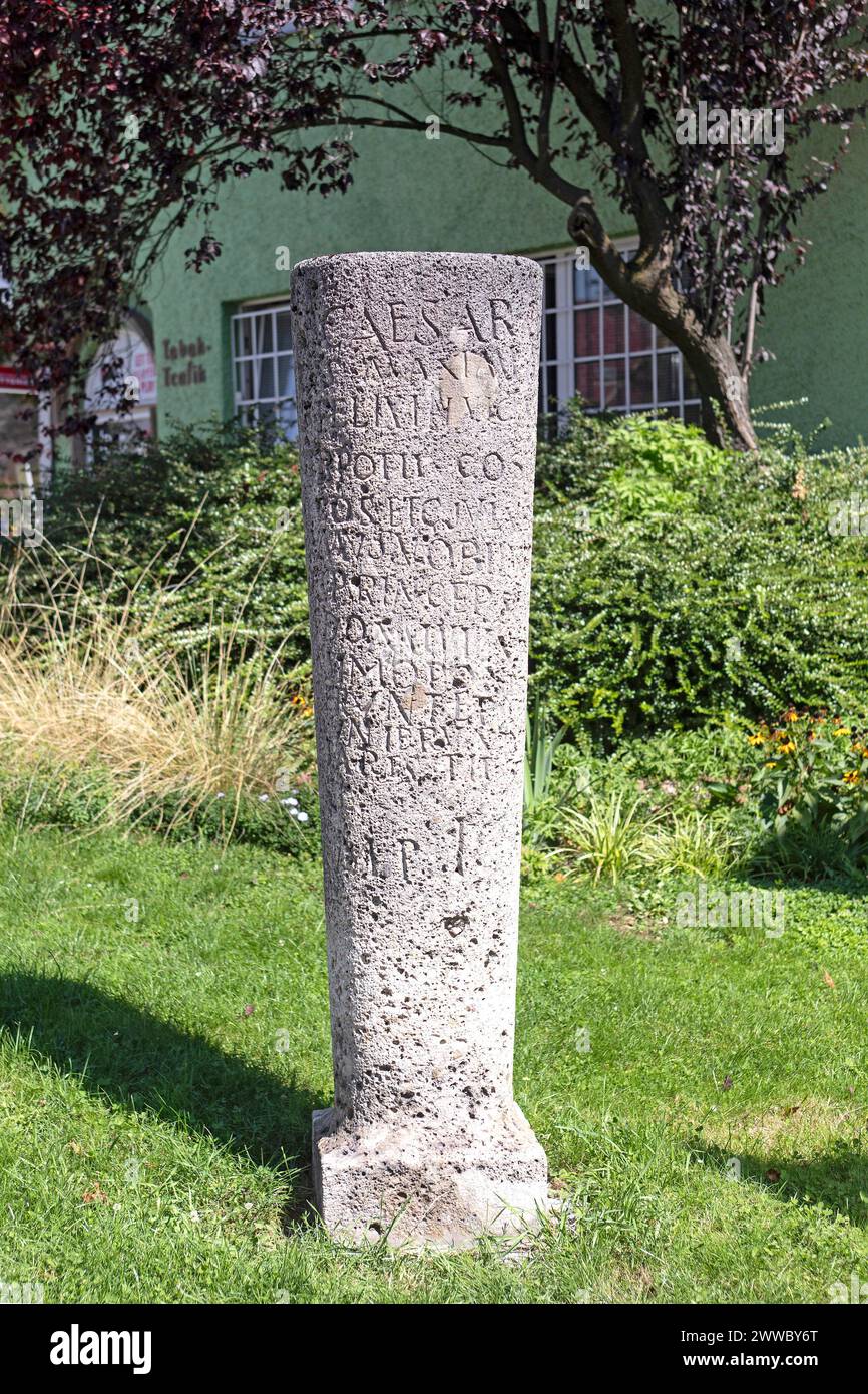 Roman Milestone, Wels City, Upper Austria, Austria Stock Photo - Alamy