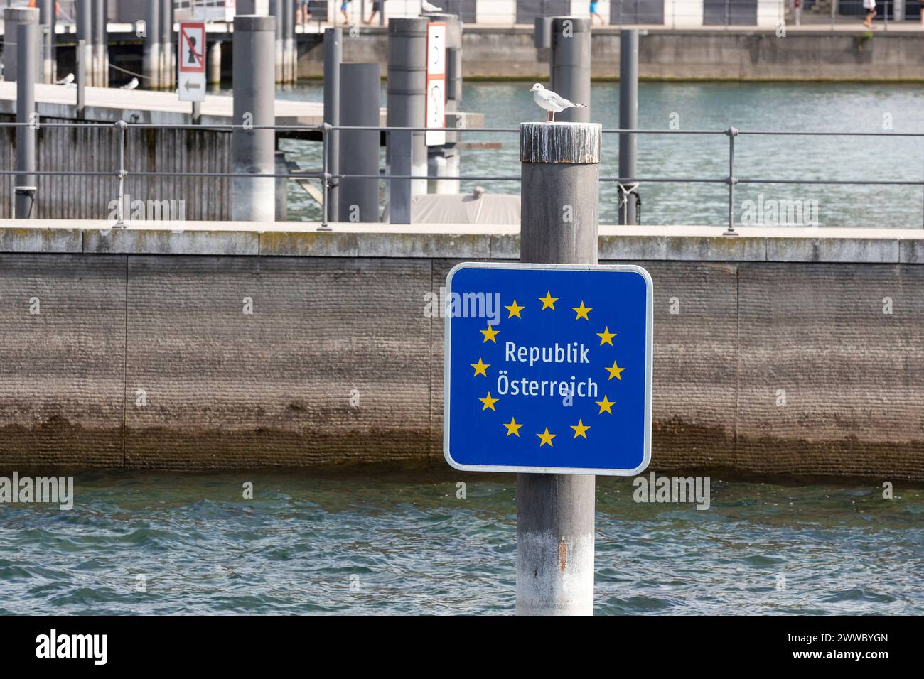 Austrian border crossing sign hi-res stock photography and images - Alamy