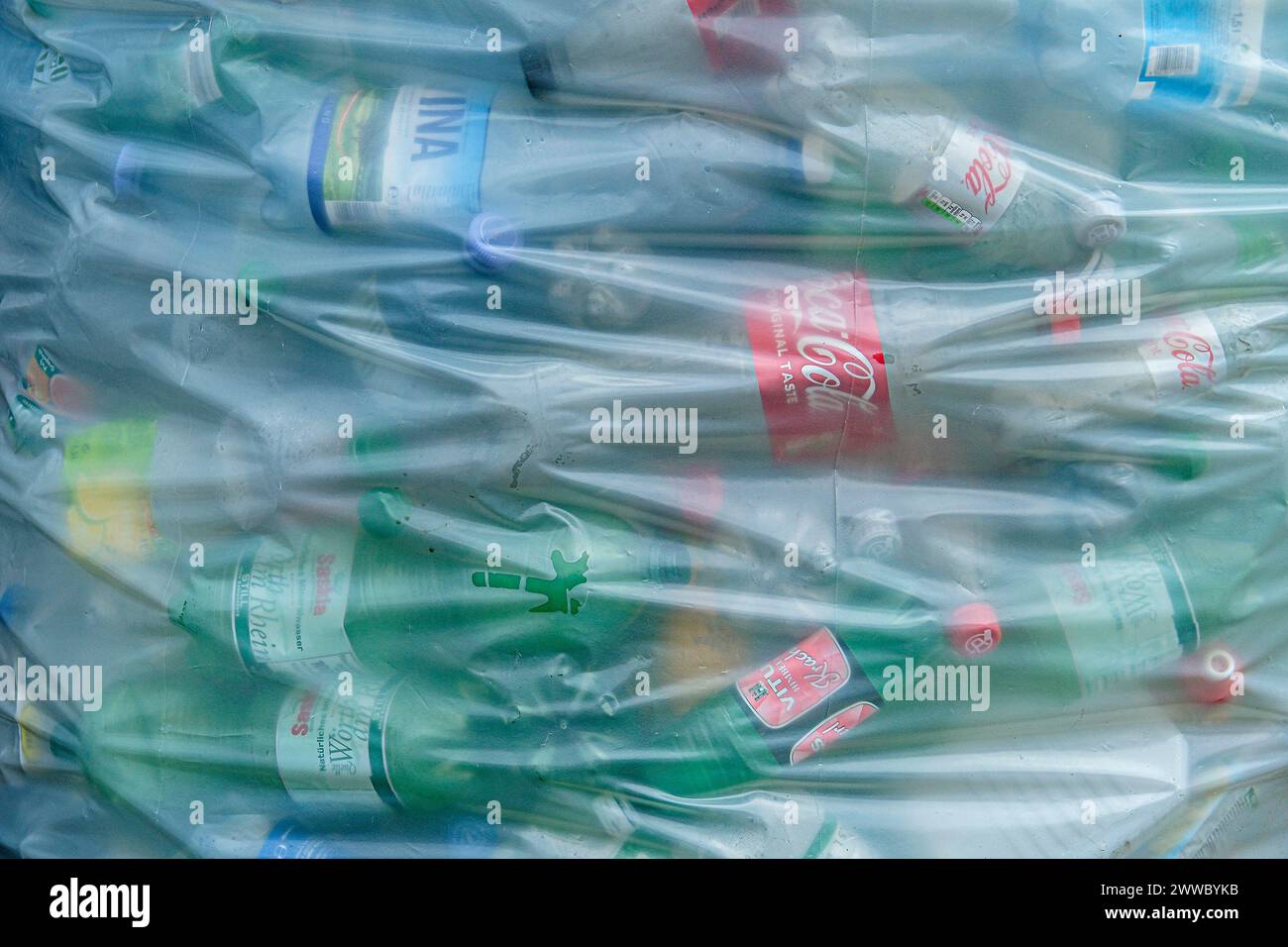 Plastic Drinks Bottles, Collection Bag Stock Photo - Alamy