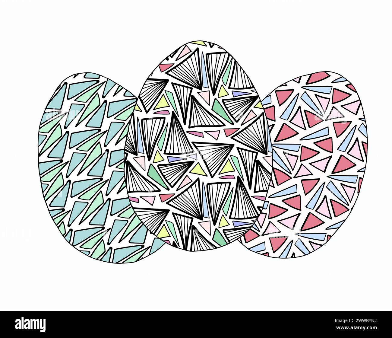 Egg triangular Stock Vector Images - Alamy