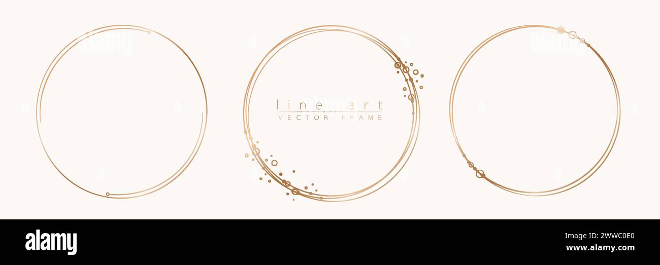 Botanical golden circle frame set Stock Vector Image & Art - Alamy