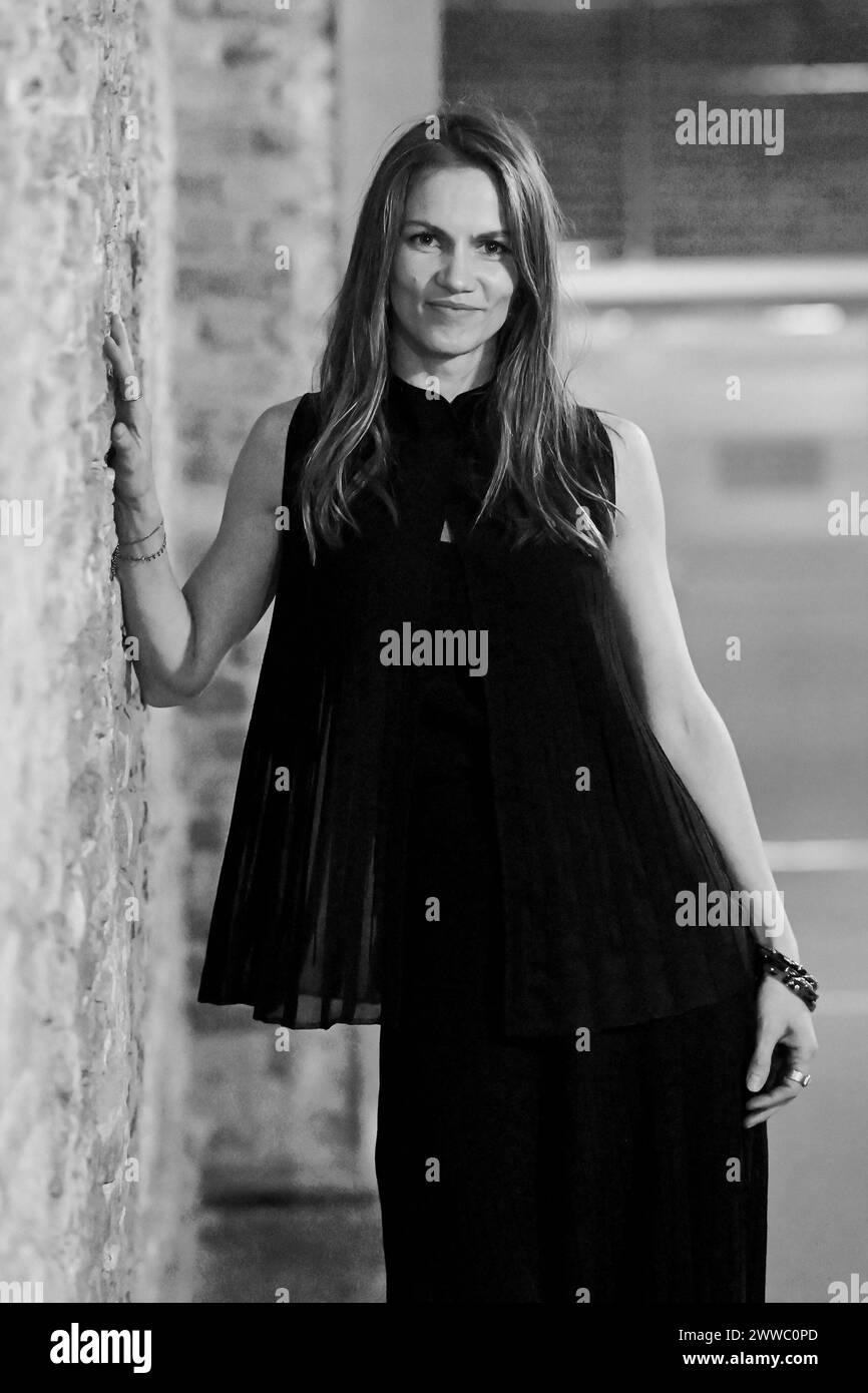 Lille, France. 21st Mar, 2024. French actress Margot Bancilhon poses ...