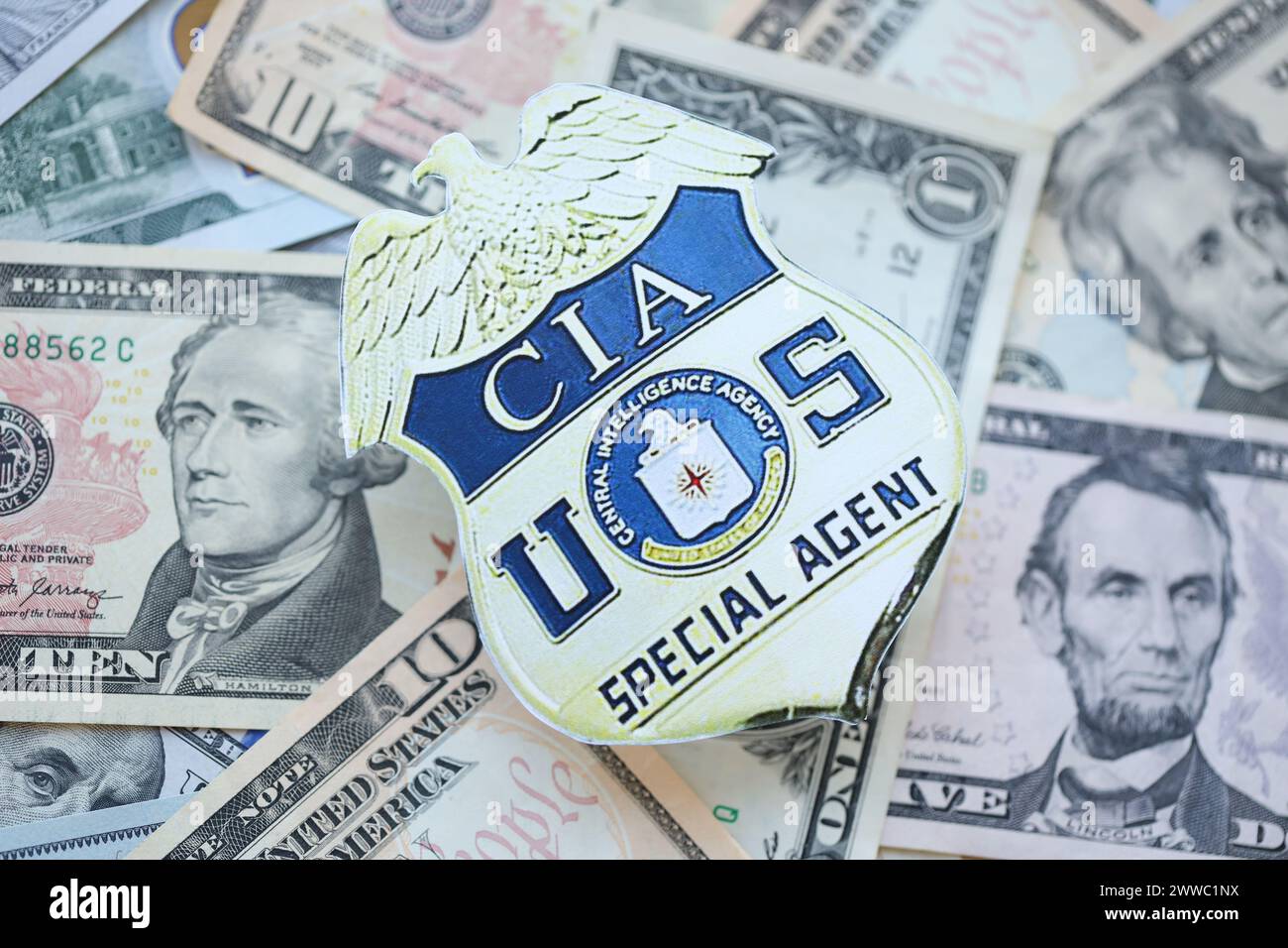 KYIV, UKRAINE - MARCH 9, 2024 US CIA Central Intelligence Agency badge ...