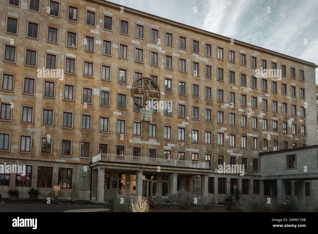 old building of the bayer headquarters in leverkusen germany Stock ...