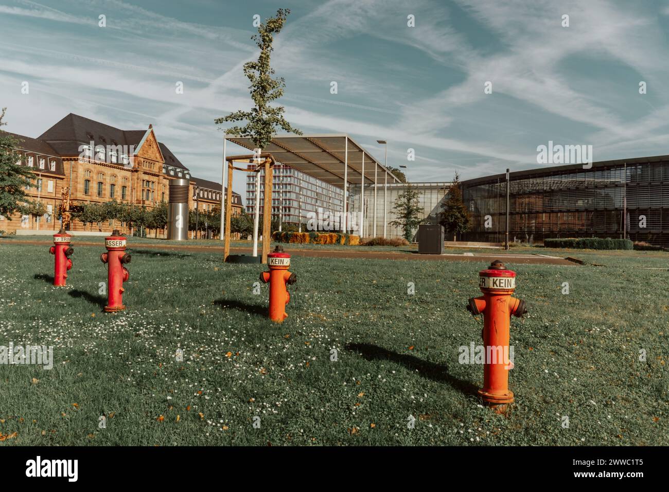 the bayer headquarters in leverkusen germany Stock Photo - Alamy