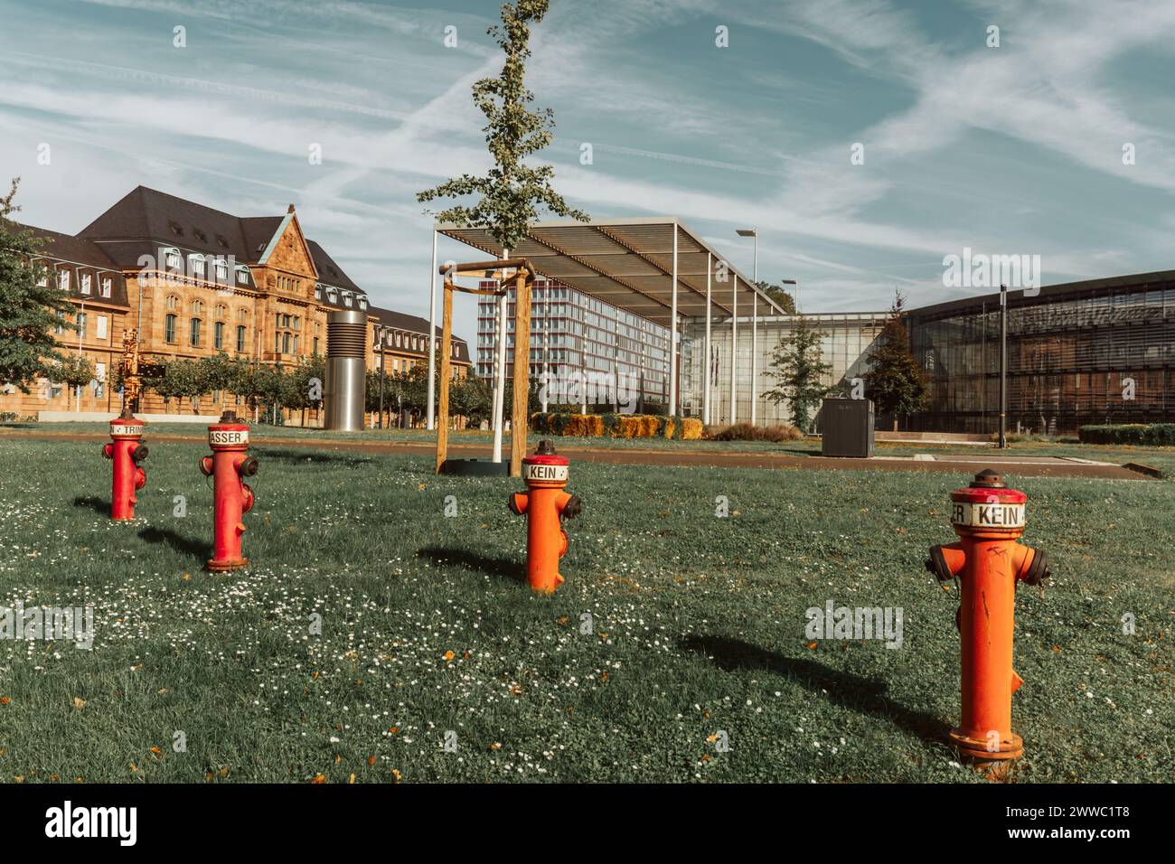 the bayer headquarters in leverkusen germany Stock Photo - Alamy