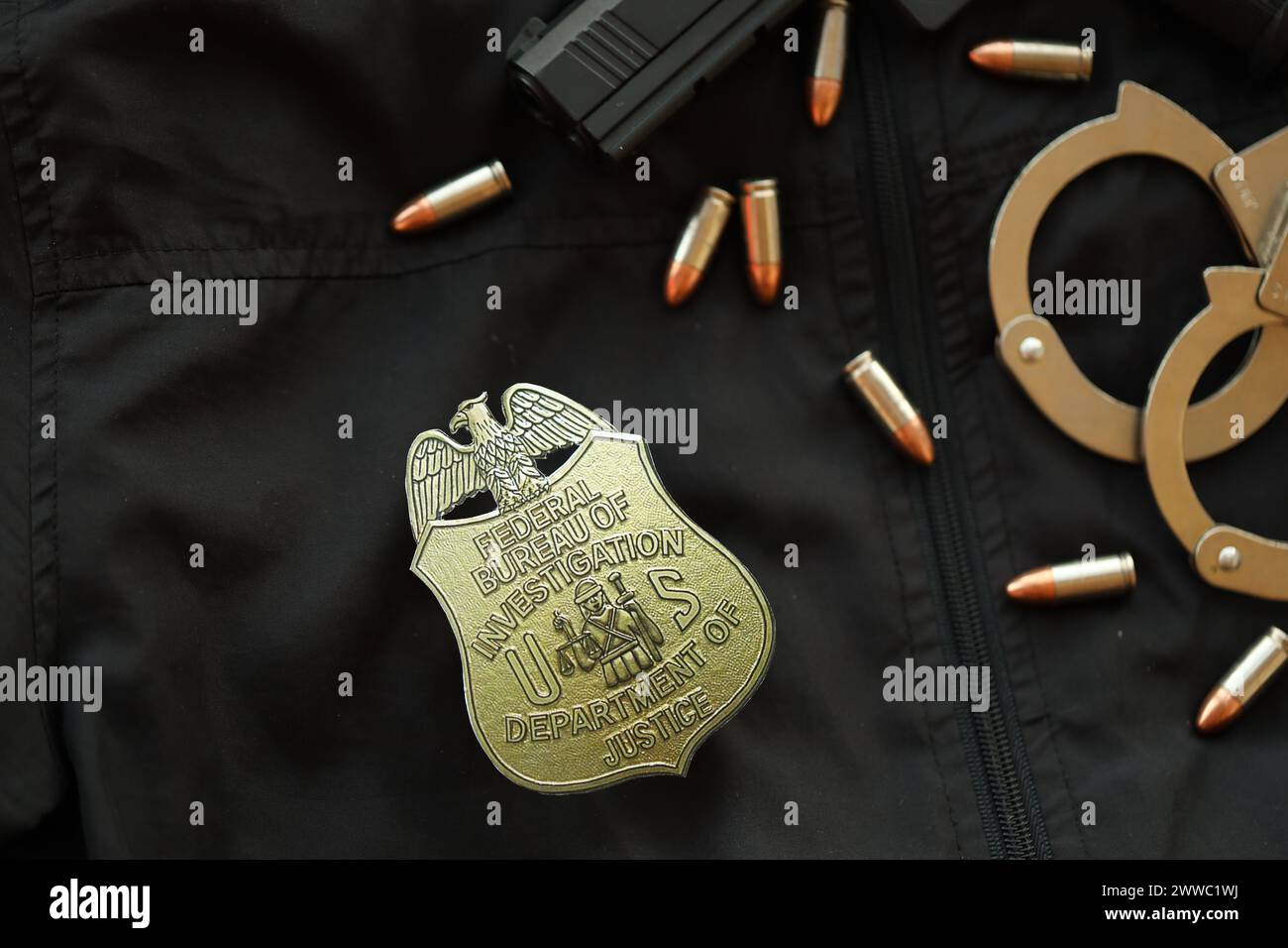 KYIV, UKRAINE - MARCH 9, 2024 US FBI Federal Bureau of Investigation ...