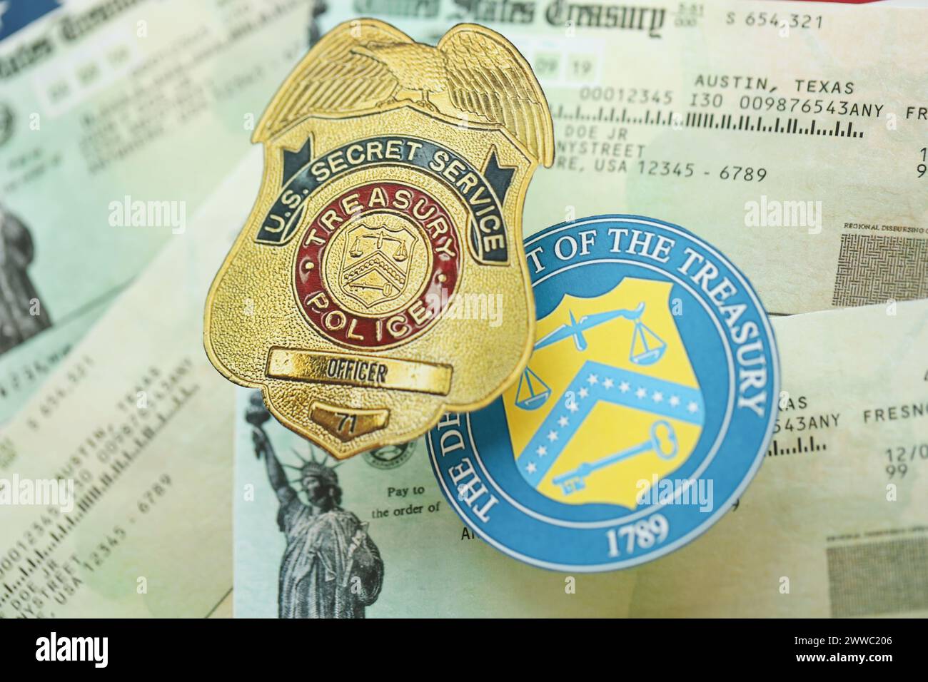 KYIV, UKRAINE - MARCH 9, 2024 US Treasury Police Secret Service Officer ...