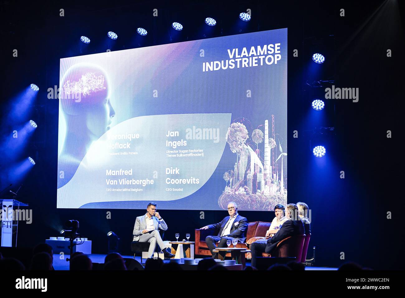 VRT shows journalist Wim De Vilder, Jan Ingels, Director Sugar ...