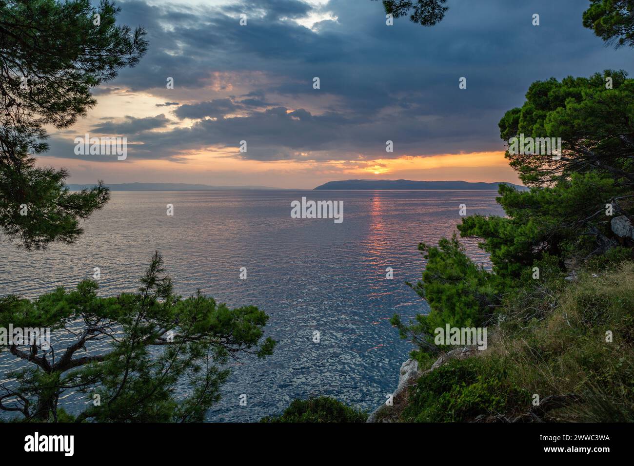 Makarska riviera idyllic sunset hi-res stock photography and images - Alamy