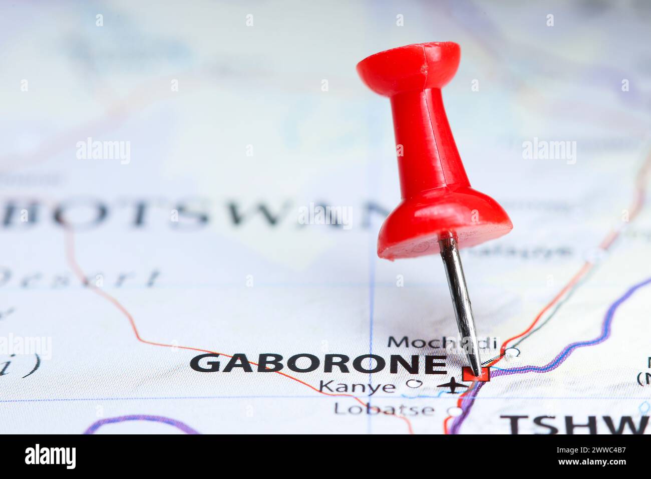 Map of gaborone hi-res stock photography and images - Alamy