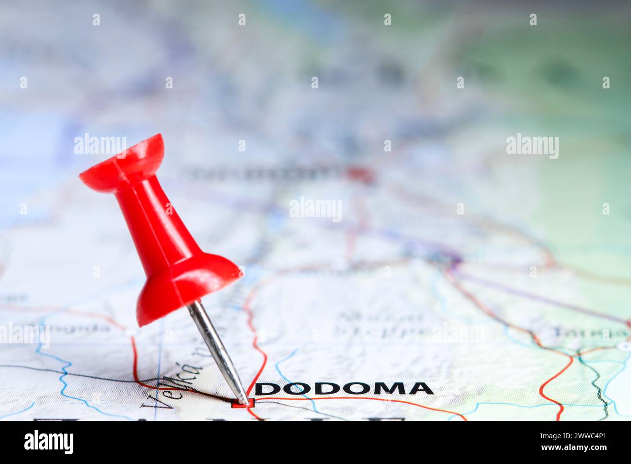 Dodoma , Tanzania pin on map Stock Photo - Alamy
