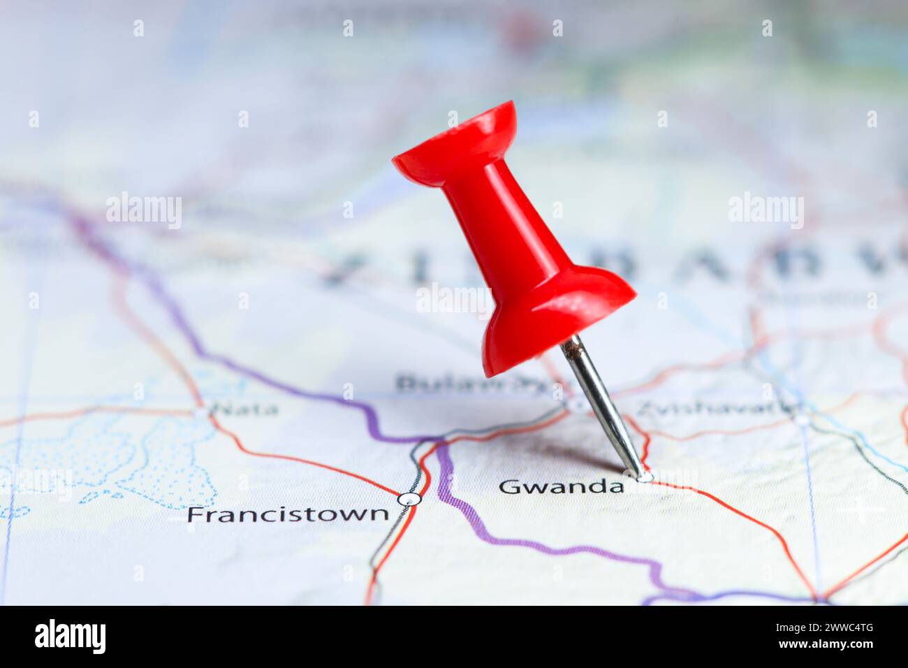 Zimbabwe pin on map hi-res stock photography and images - Alamy