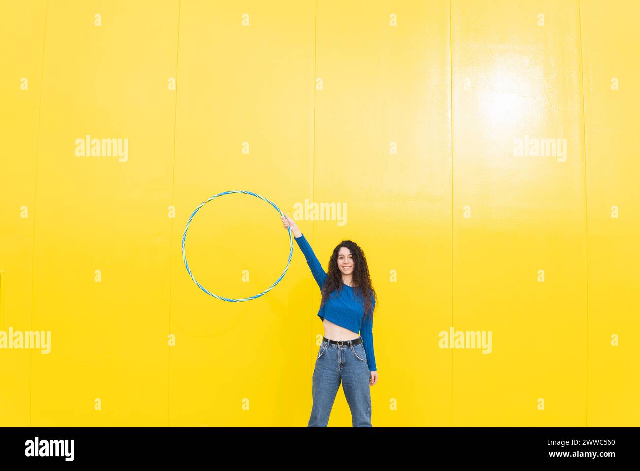 Hula hoop woman studio funny hi-res stock photography and images - Alamy