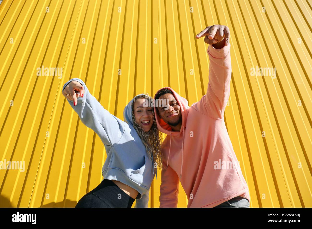 Hand sign in front of eye hi-res stock photography and images - Alamy