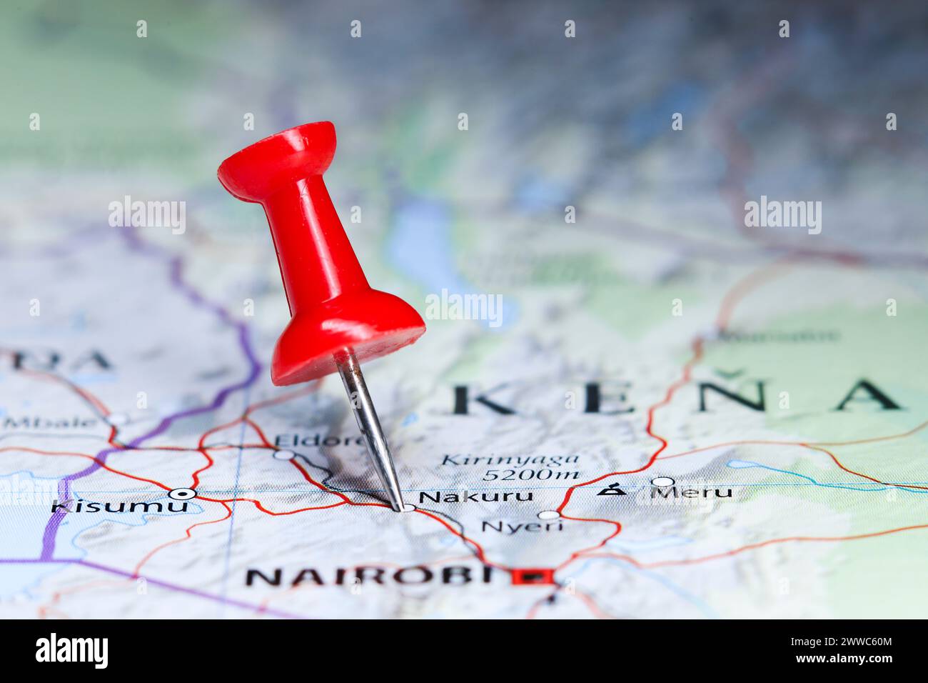 Map push pin kenya hi-res stock photography and images - Alamy