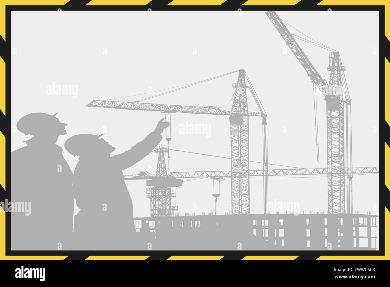 Bold warning background with yellow and black stripes framing a blank ...