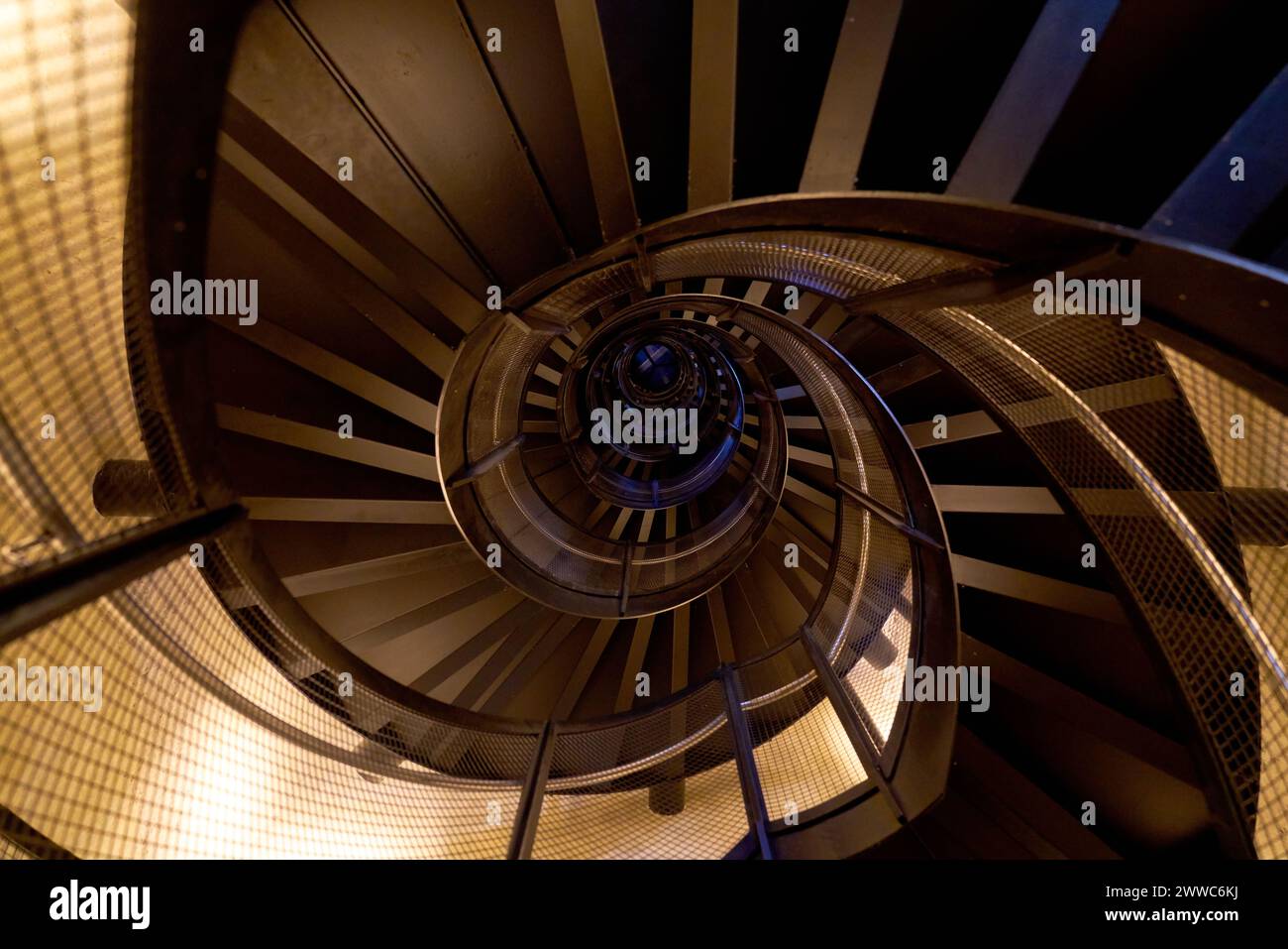 Stadtturm City Tower Spiral Staircase Innsbruck Austria. Looking down ...
