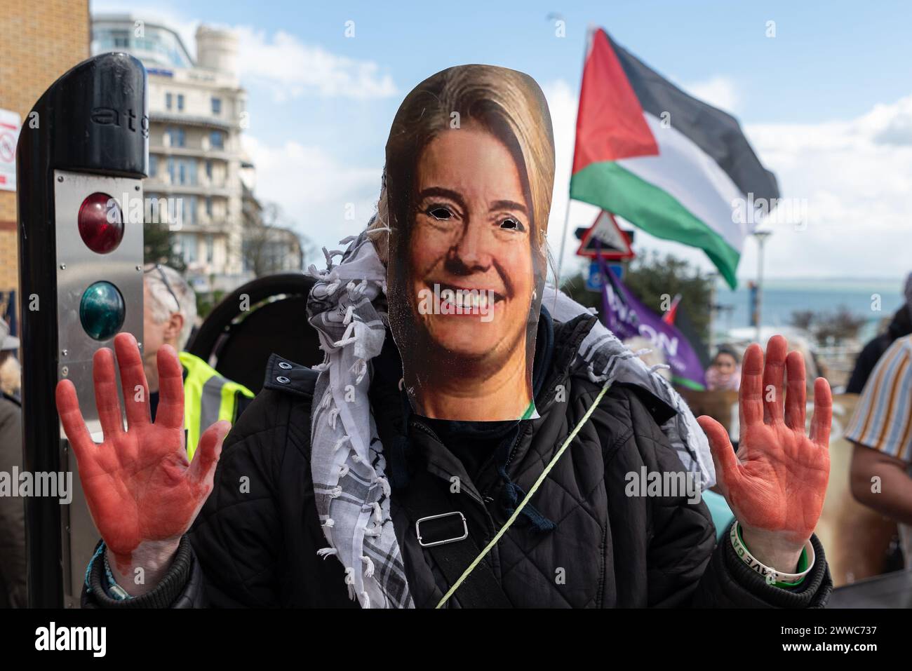 High Street, Southend on Sea, Essex, UK. 23rd Mar, 2024. A protest is ...