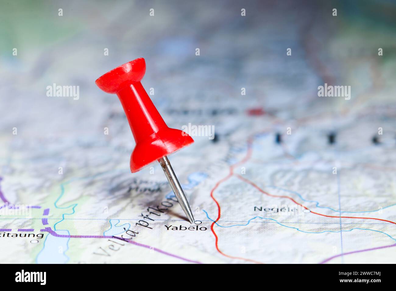 Yabelo, Etiopia pin on map Stock Photo - Alamy