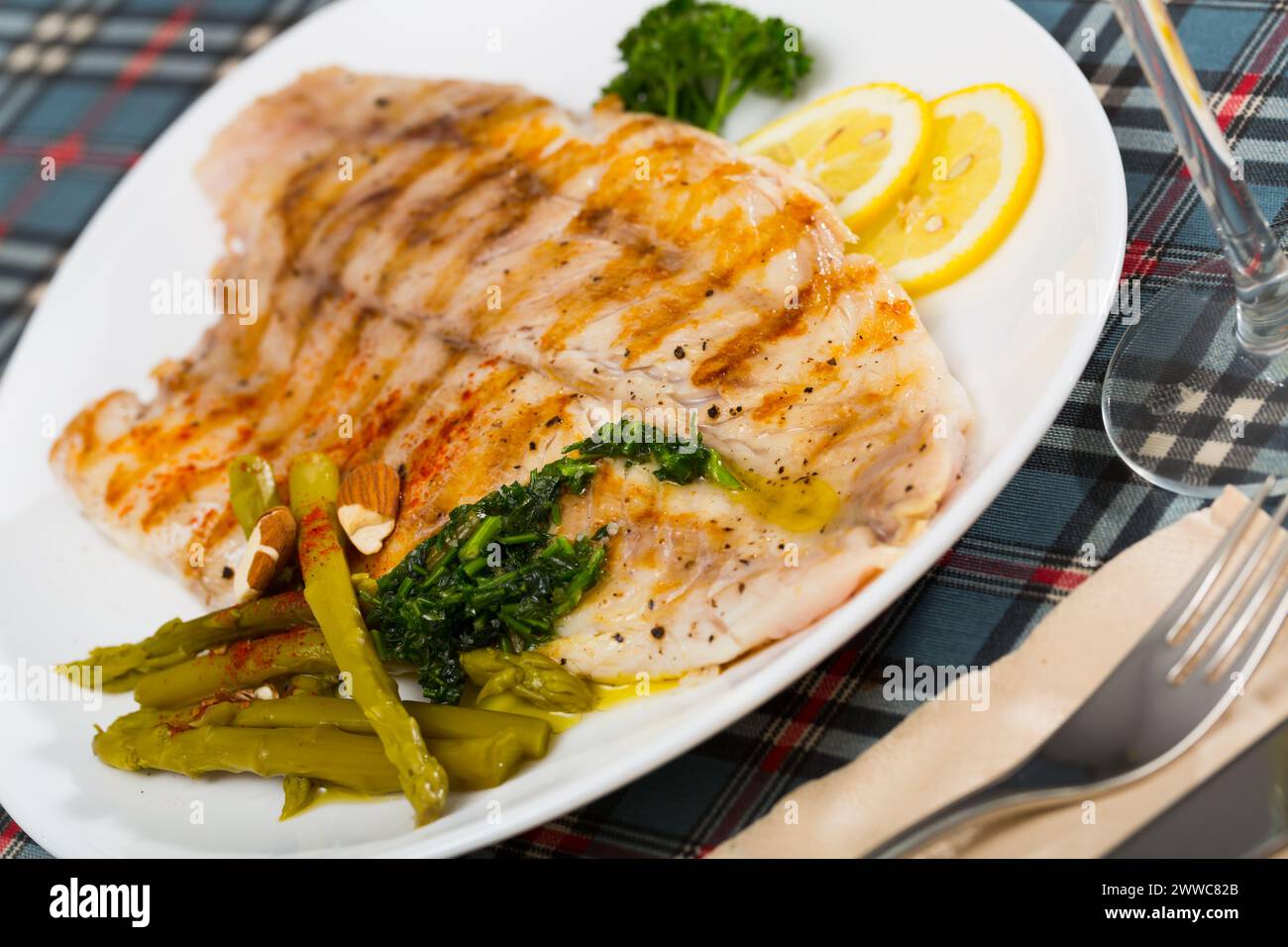 Roasted perch fish fillet Stock Photo - Alamy