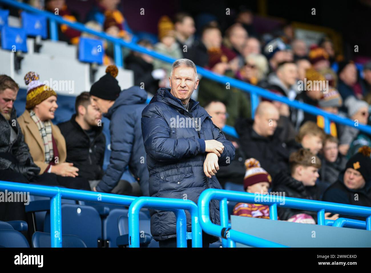 Huddersfield, UK. 23rd Mar, 2024. Hull FC owner Adam Pearson. Rugby ...
