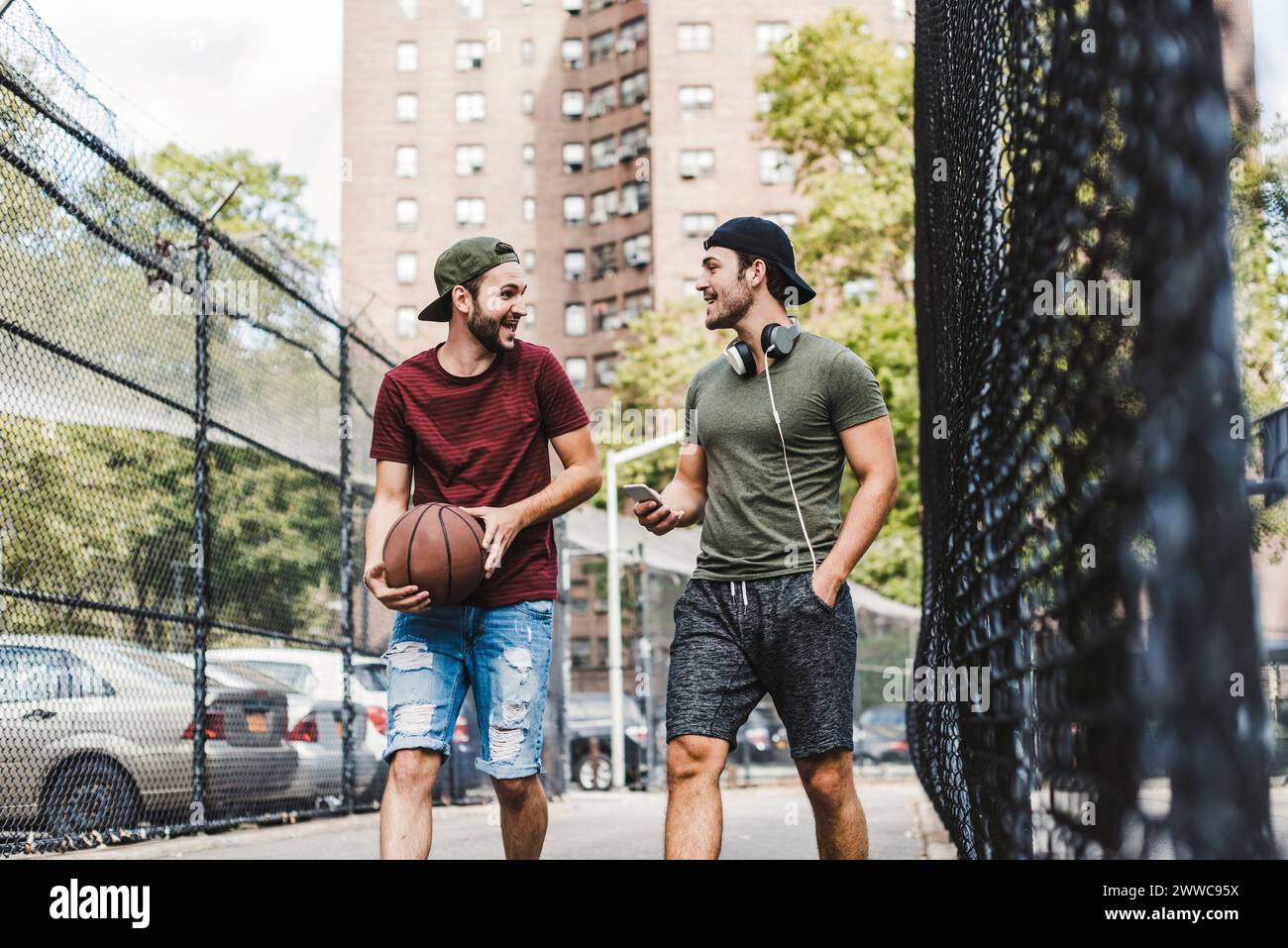 Talking walking with headset hi-res stock photography and images - Alamy