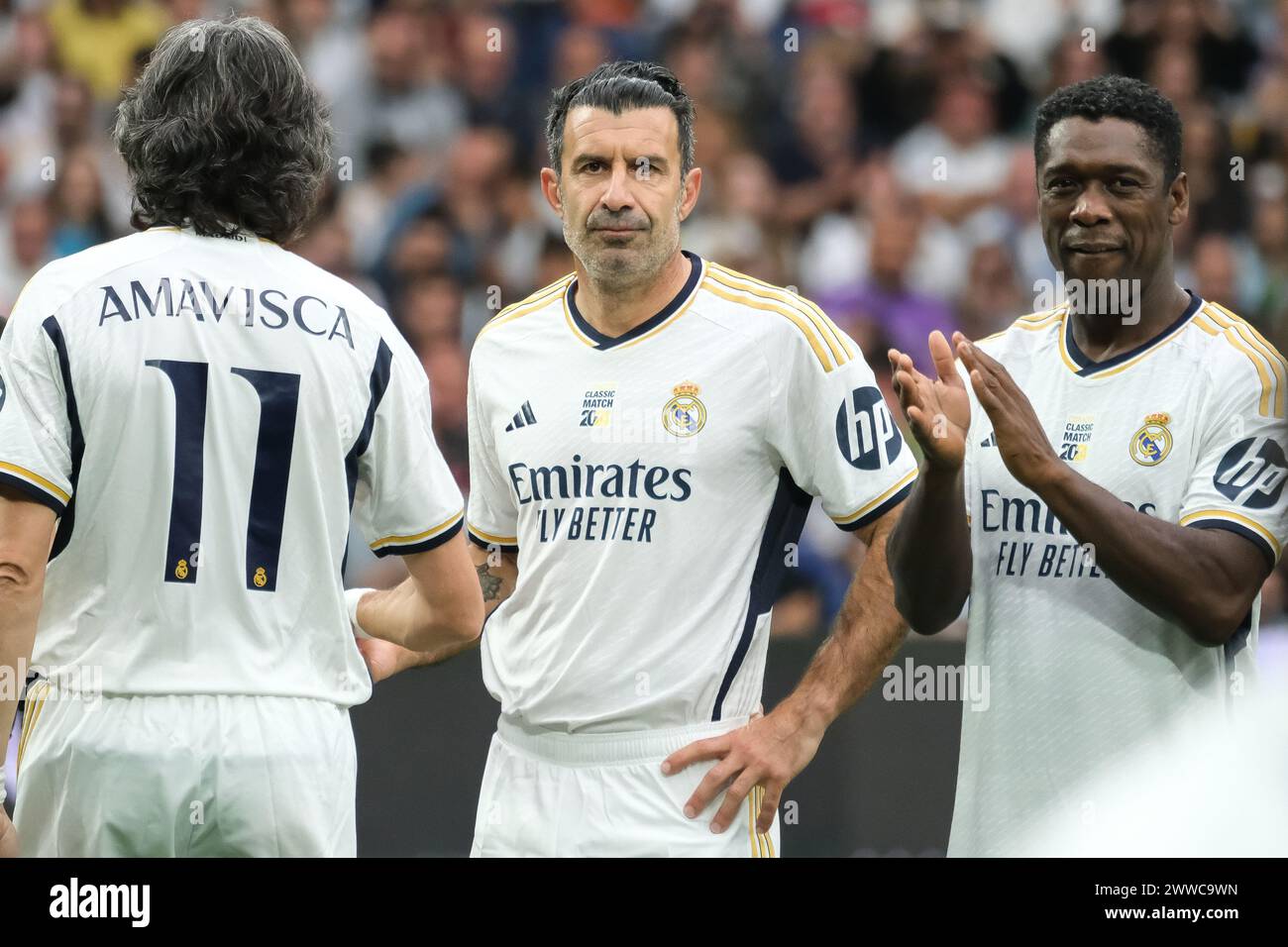 Luís Figo on during the Corazon Classic 2024 charity football match ...