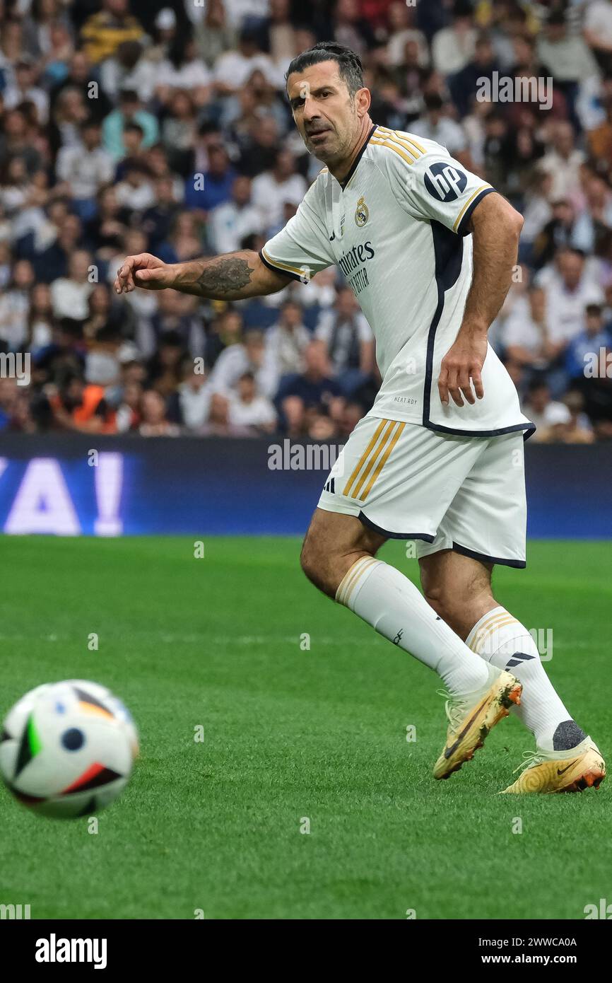 Luís Figo on during the Corazon Classic 2024 charity football match ...