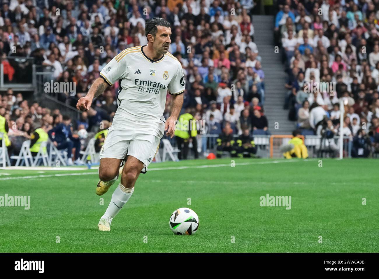 Luís Figo on during the Corazon Classic 2024 charity football match ...