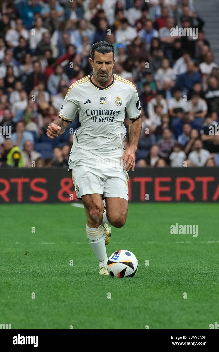 Luís Figo on during the Corazon Classic 2024 charity football match ...