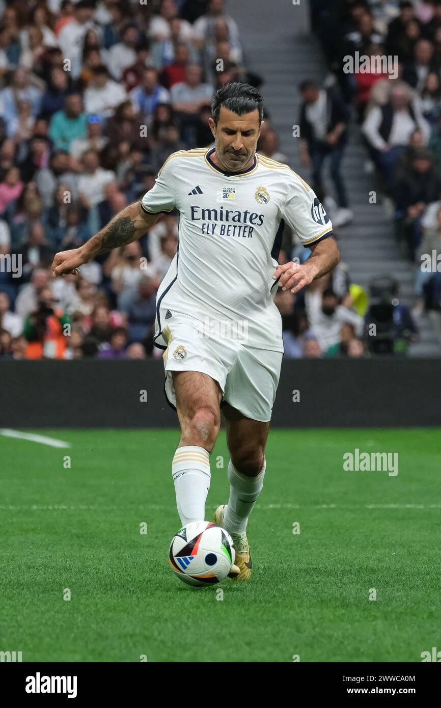 Luís Figo on during the Corazon Classic 2024 charity football match ...