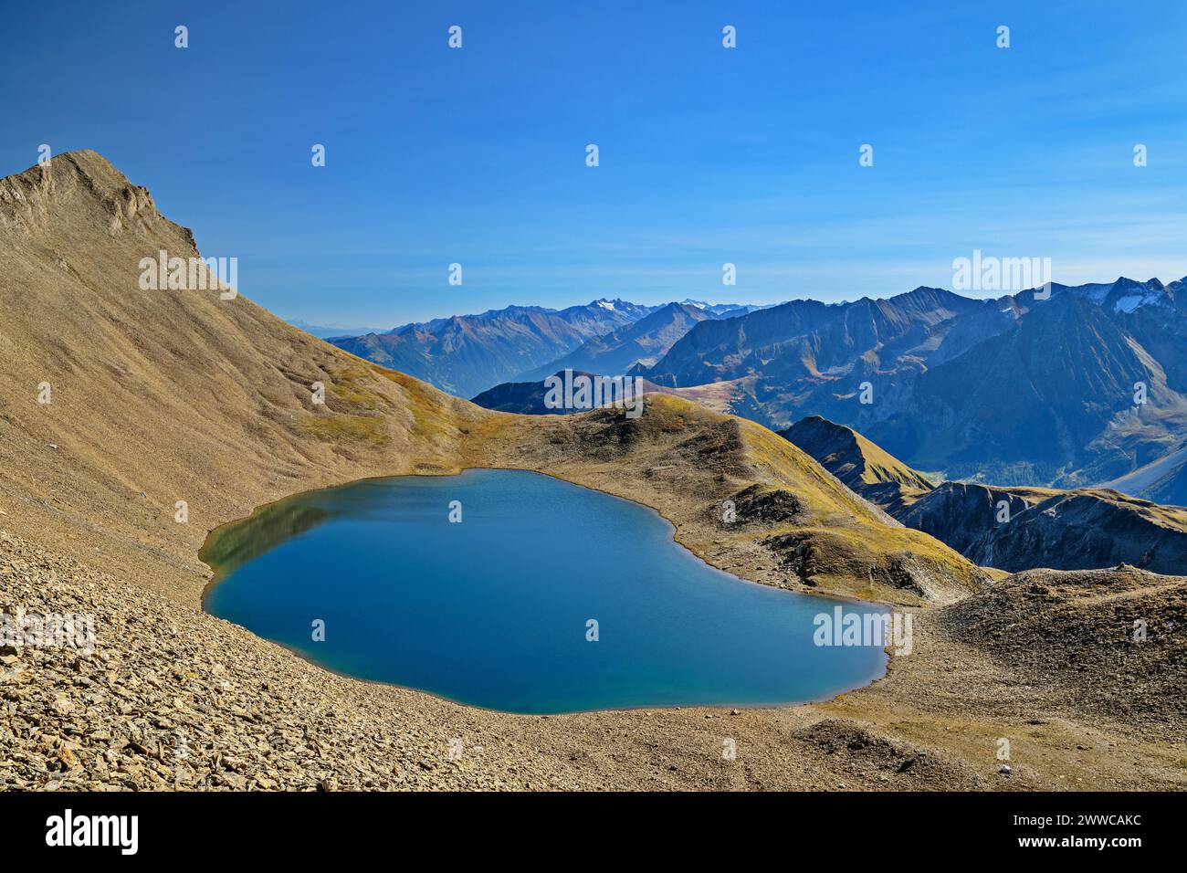 Austria, Tyrol, View of lake Junssee in Tux Alps Stock Photo - Alamy