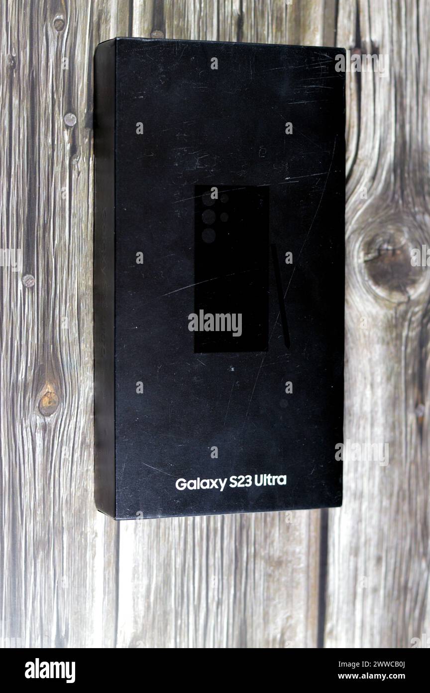 Cairo, Egypt, March 22 2024: The Samsung Galaxy S23 Ultra, high-end ...