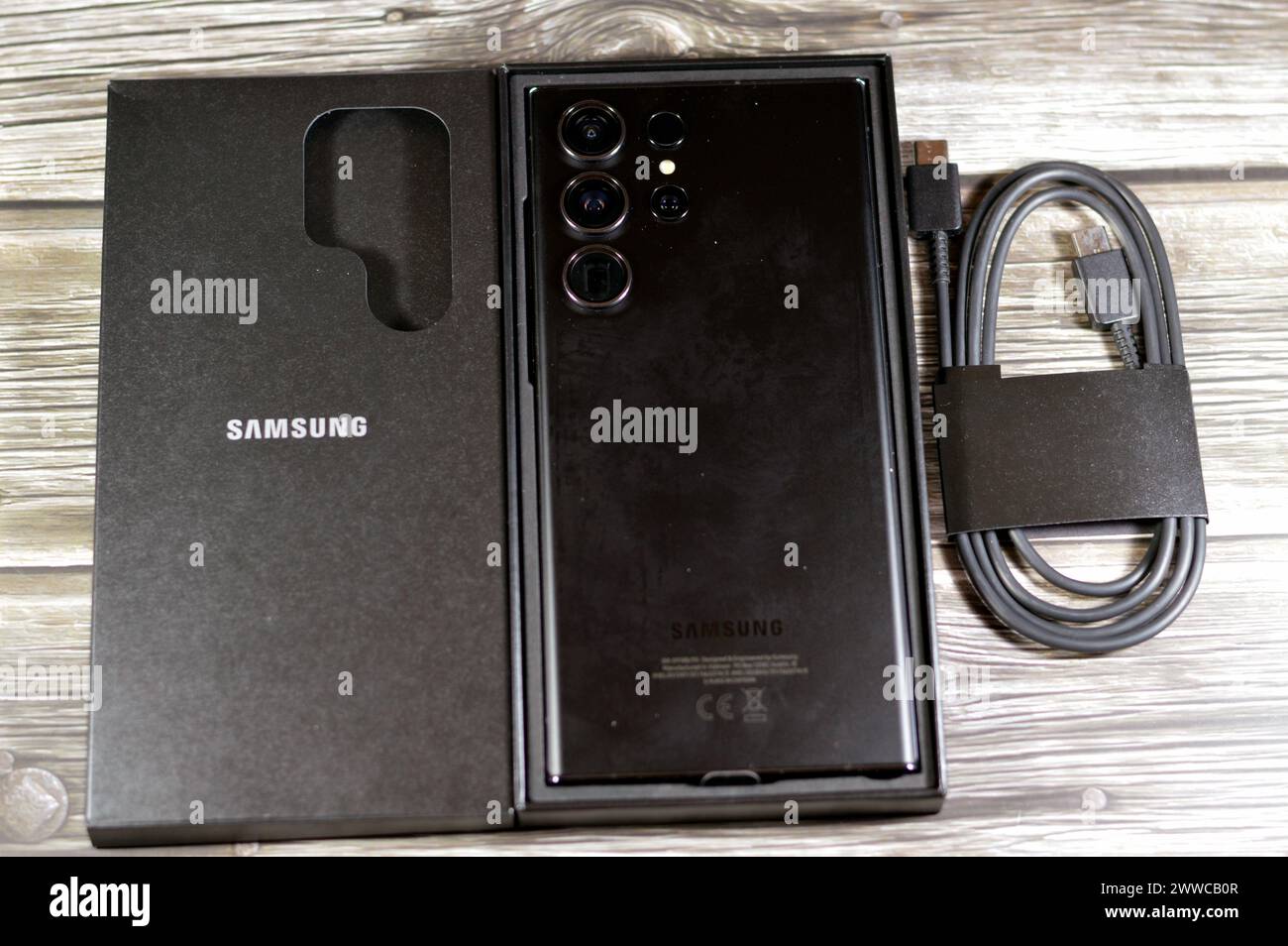 Cairo, Egypt, March 22 2024: The Samsung Galaxy S23 Ultra, high-end ...