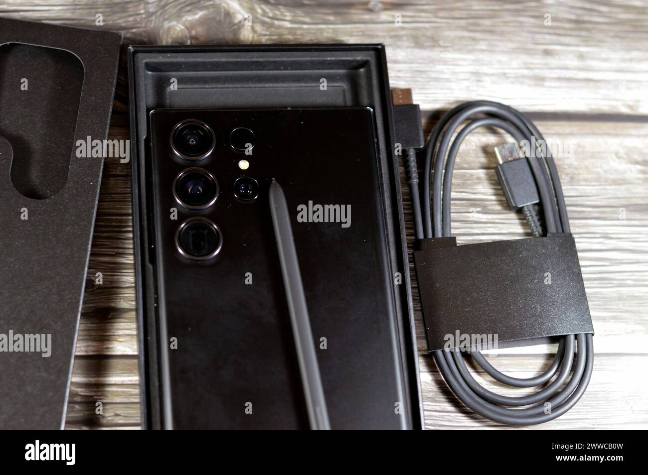 Cairo, Egypt, March 22 2024: The Samsung Galaxy S23 Ultra, high-end ...